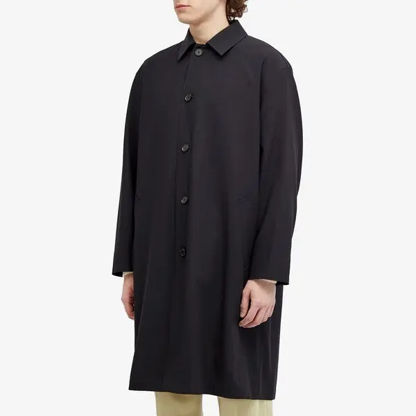 ジャケット・アウター AURALEE WOOL TWILL SOUTIEN COLLAR COAT Auralee Wool Twill Soutien Long Coat In Top Navy - 40% Off
